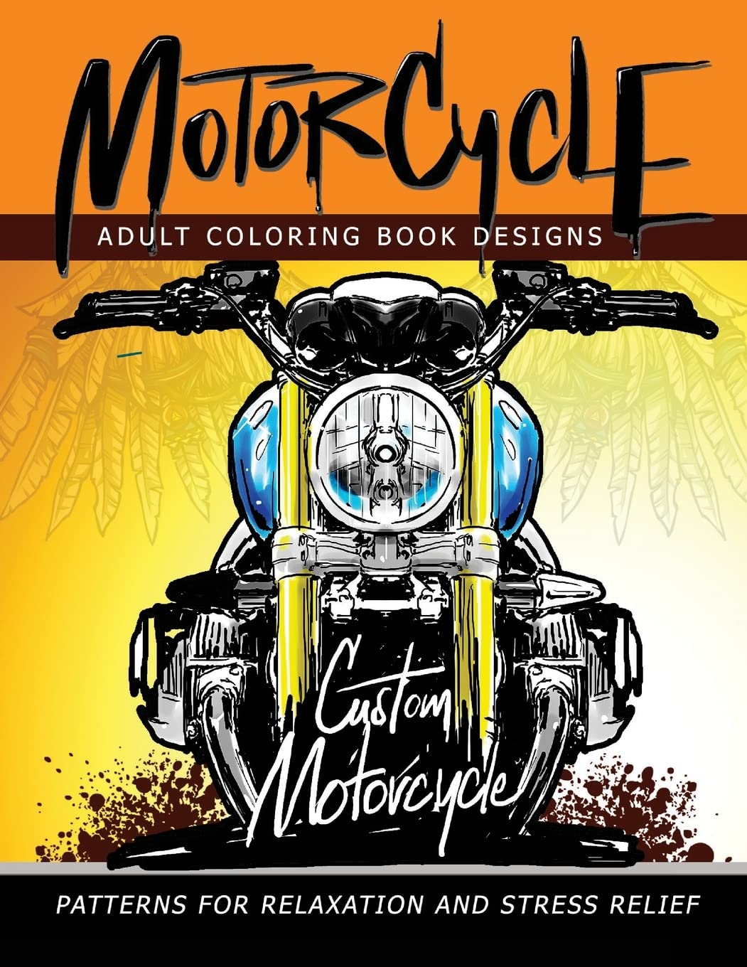 Amazon.com: MotorCycle Adult Coloring Book Designs: Patterns For ...