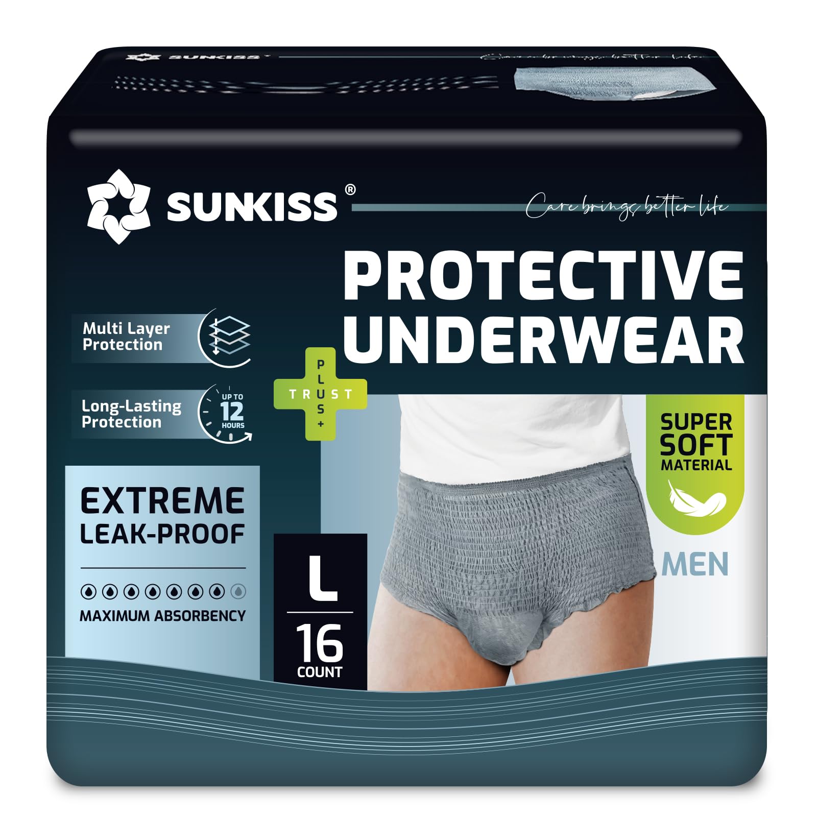 Snapklik.com : SUNKISS Incontinence Underwear For Men, Daytime ...