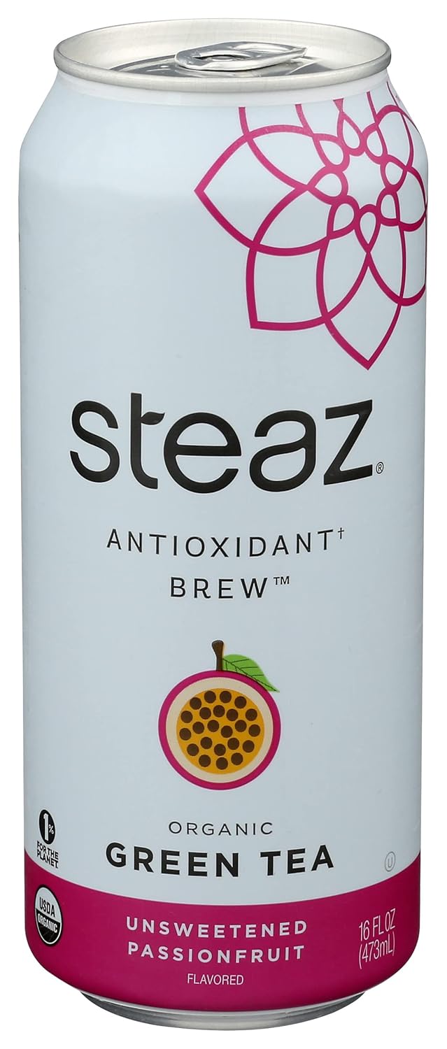 Amazon.com: Steaz, Tea Iced Green Unsweetened Passionfruit Organic, 16 ...