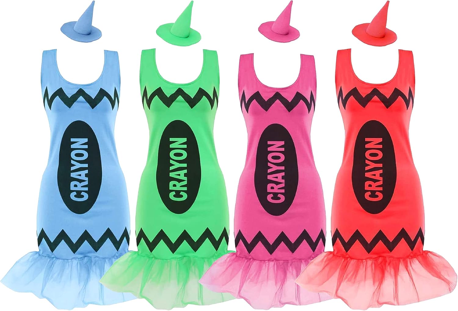 Ladies Pink Crayon Fancy Dress Costume – Small – Glitz & Glitter Dress ...
