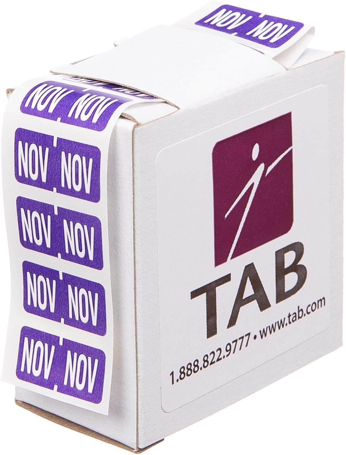 Amazon.com: TAB Month Label Roll, 1/2", November, Purple, 500 Labels/Roll