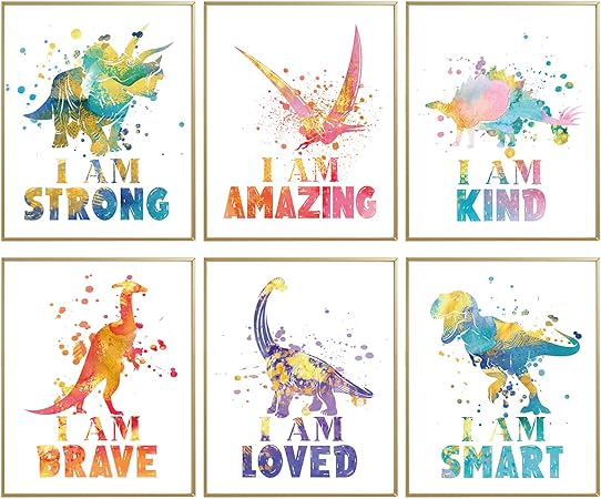 Amazon.com: Dinosaur Room Wall Decor Dinosaur Poster For Boys, Nursery ...