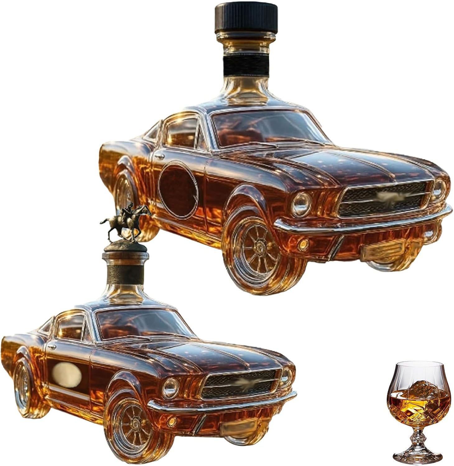 Amazon.com | Car Whiskyflasche, Car Shape Shaped Novel Glass Whiskey ...