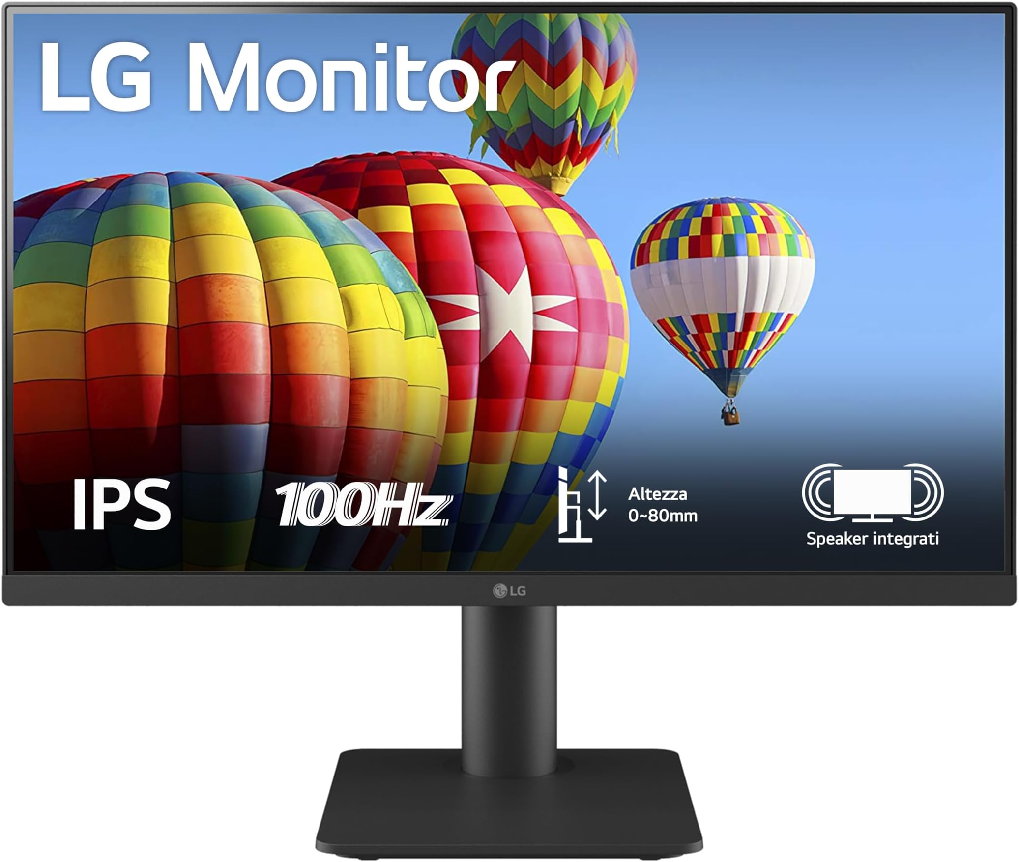 LG 24MS550 Monitor 24" Full HD IPS, Altezza Regolabile, Speaker Stereo ...