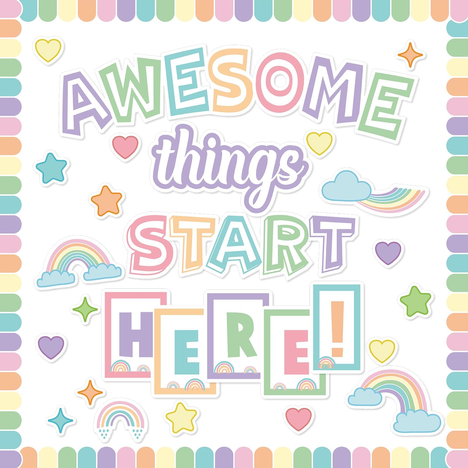 Welcome To Kindergarten Bulletin Board Set Classroom Bulletin Board ...