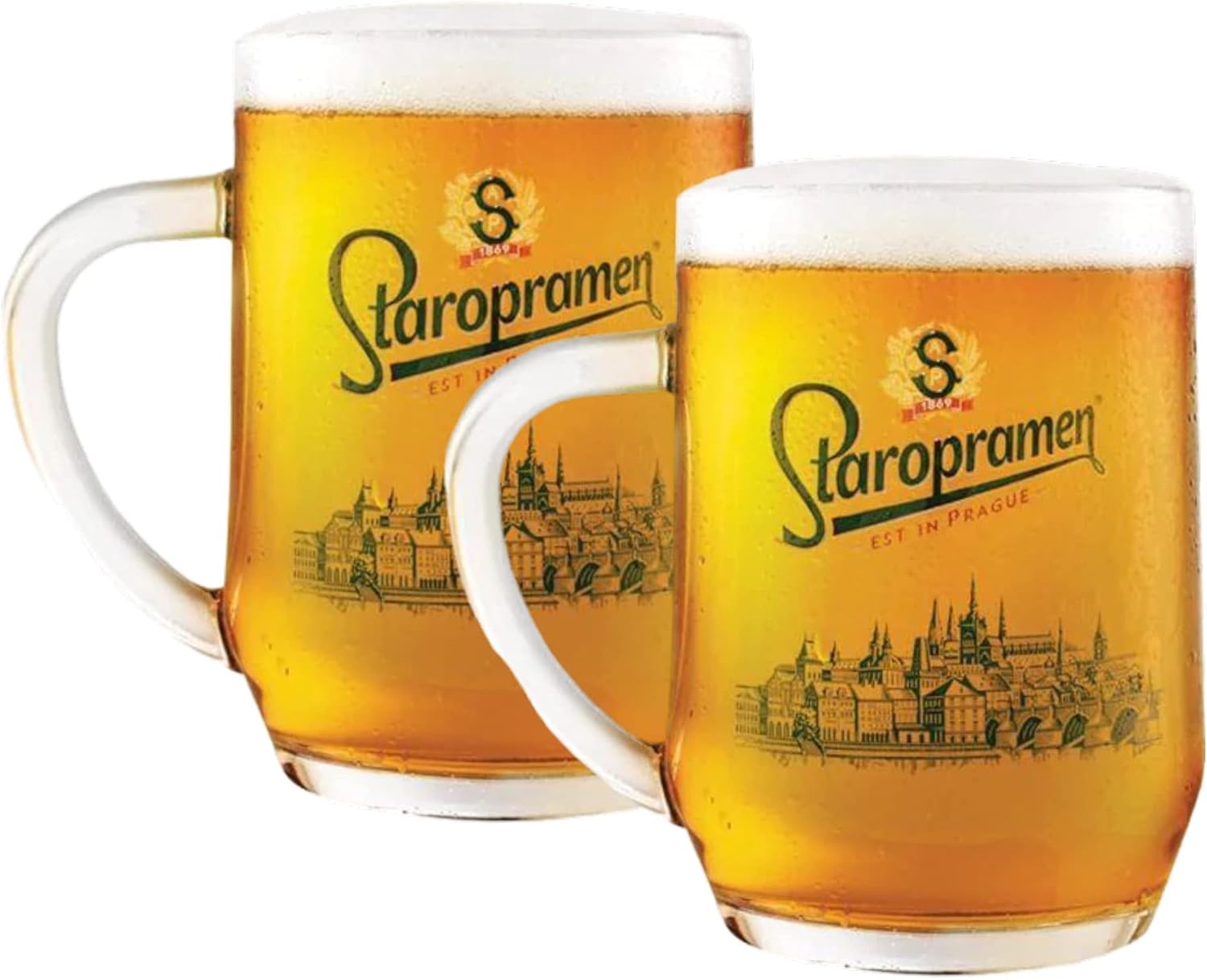 GarageBar | Staropramen Glass | Nucleated Tankard Beer Glass | Official Merchandise | Comes with ...