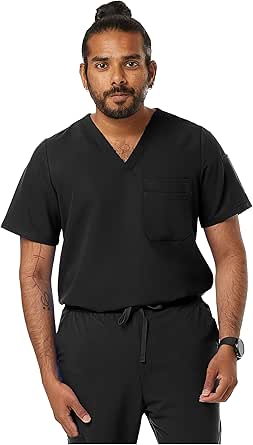 Amazon.com: SPECTRUM UNIFORMS Wynd Men's Tuckable Scrub Top Medical ...