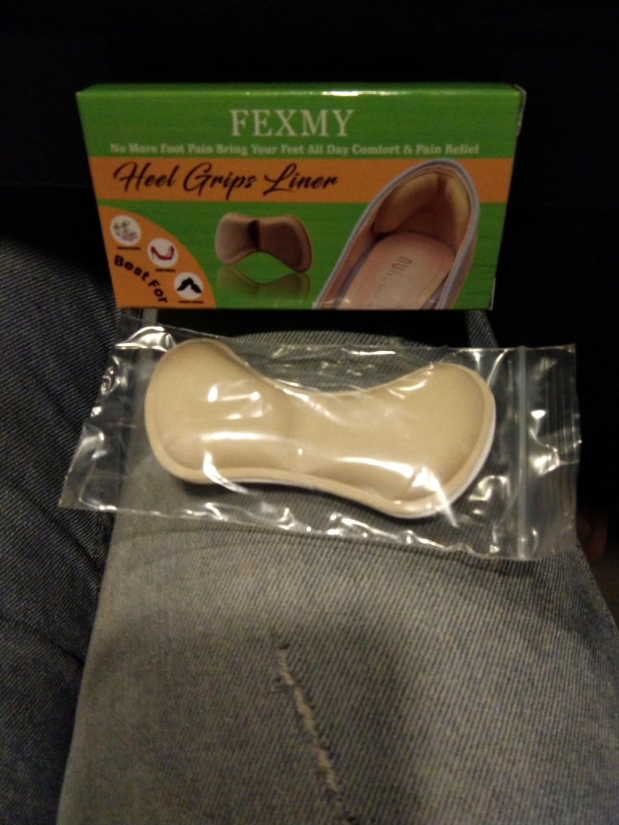 FEXMY Combo Self-Adhesive Heel Grips Liner Cushion Inserts for Loose ...