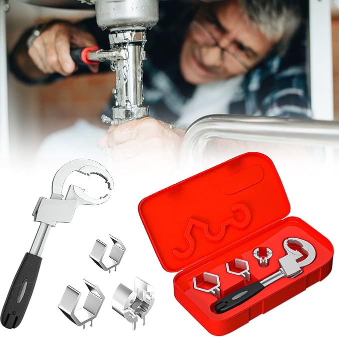FXLTSBL Universal Adjustable Wrench, Multifunction Spanner Basin Wrench ...