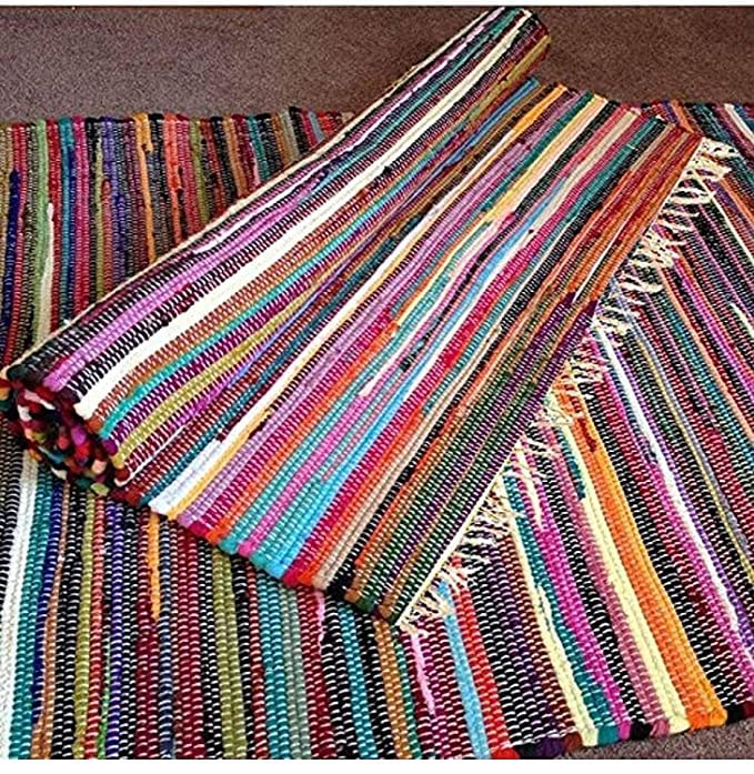 Buy eXtend cReation Traditional Design Multi Purpose chindi Rug for ...