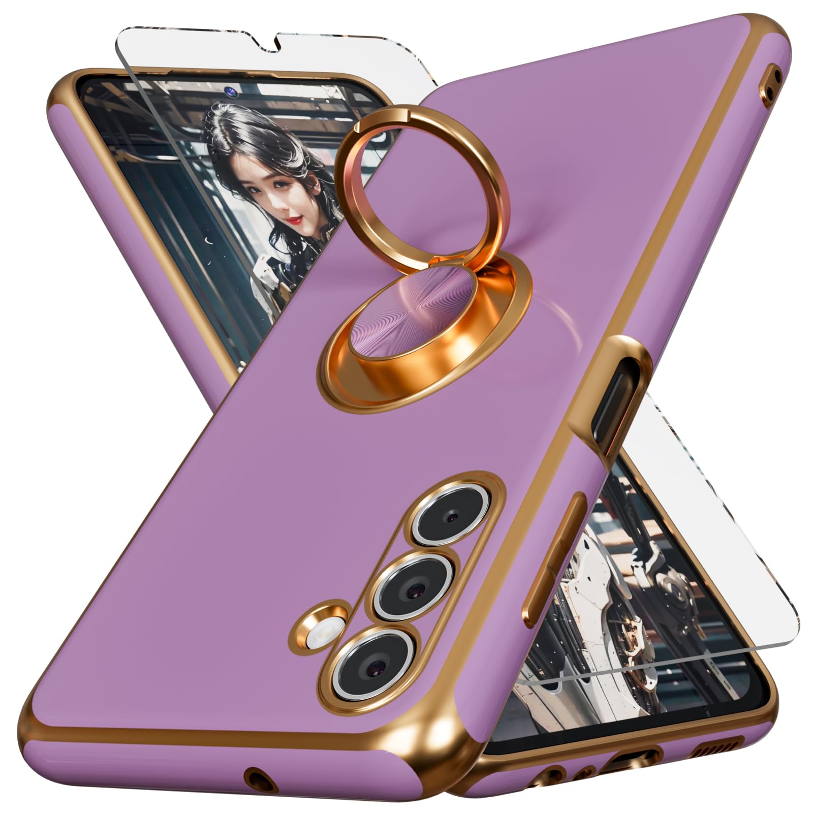 Amazon.com: for Galaxy A13 5G Case,+Screen Protector,with Magnetic ...