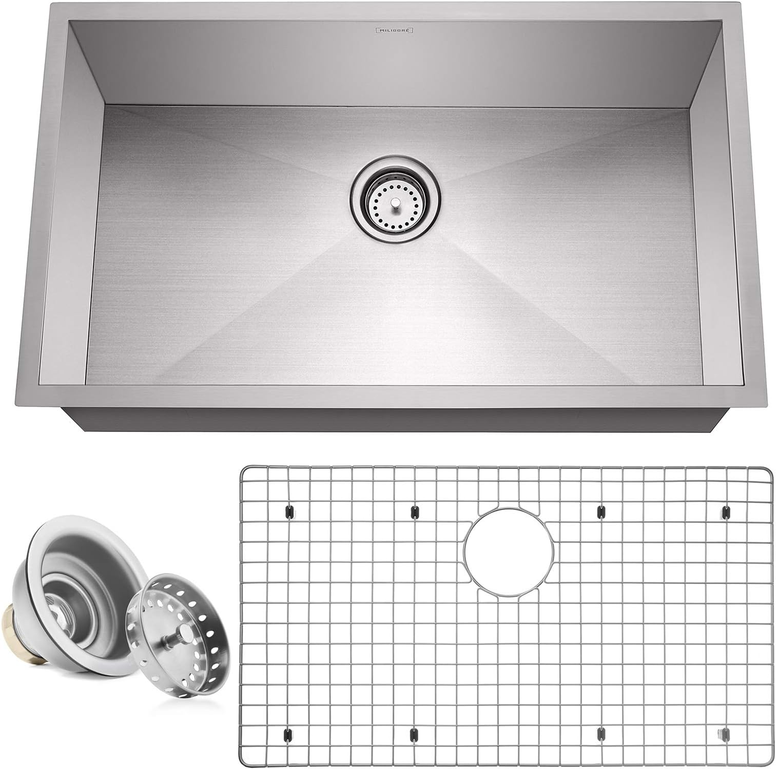 32 Undermount Kitchen Sink - Pehohe 32"x19" Large Deep Handmade Single ...