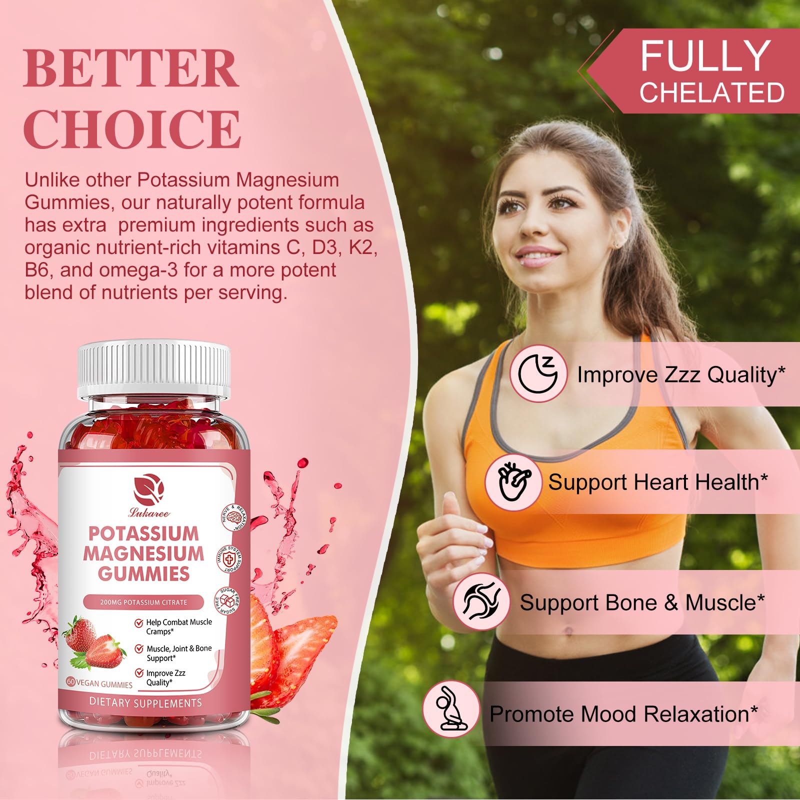 Snapklik.com : Magnesium Potassium Supplement Gummies - New Formula ...