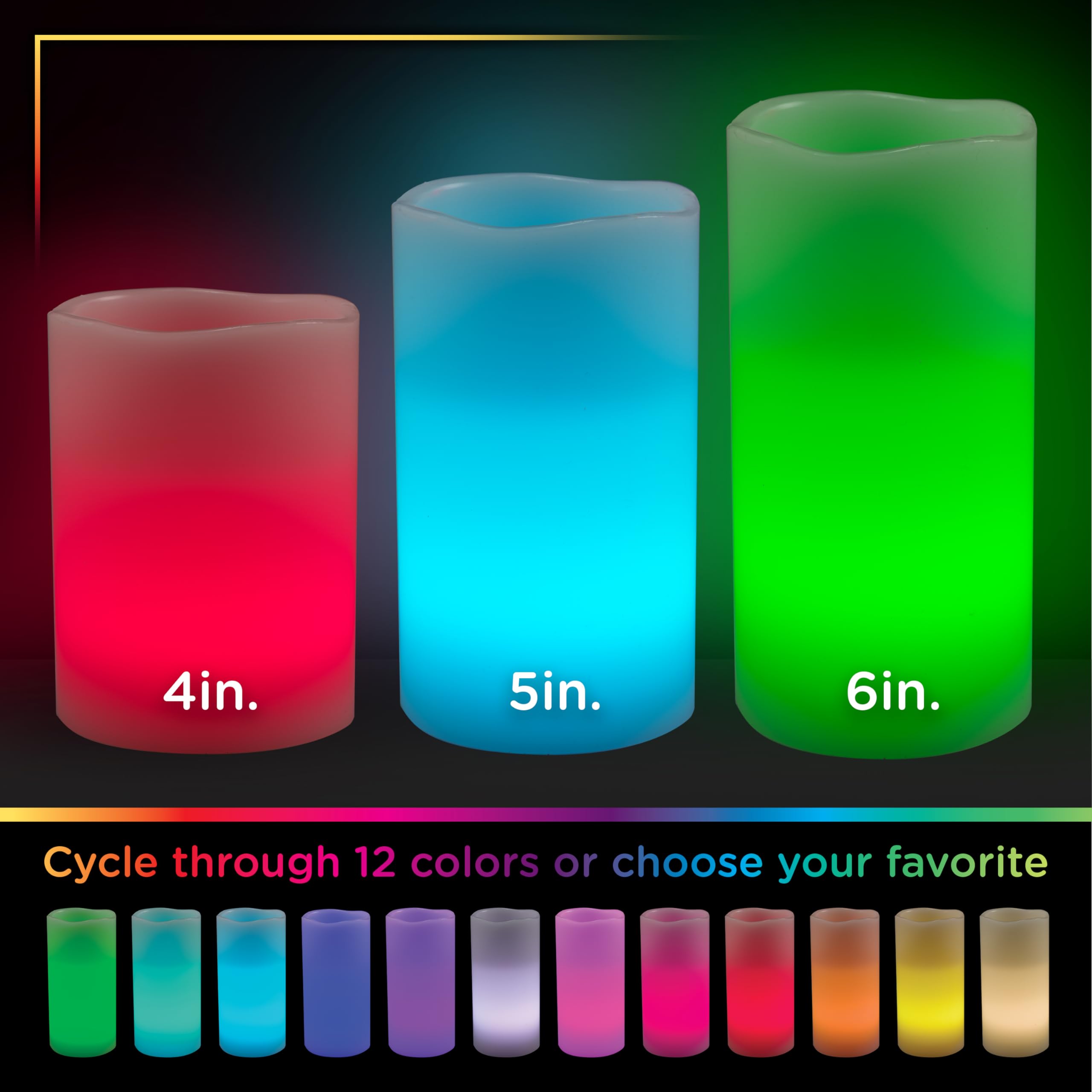 ENBRIGHTEN Basics Flameless Flickering LED Candles, Battery Operated ...