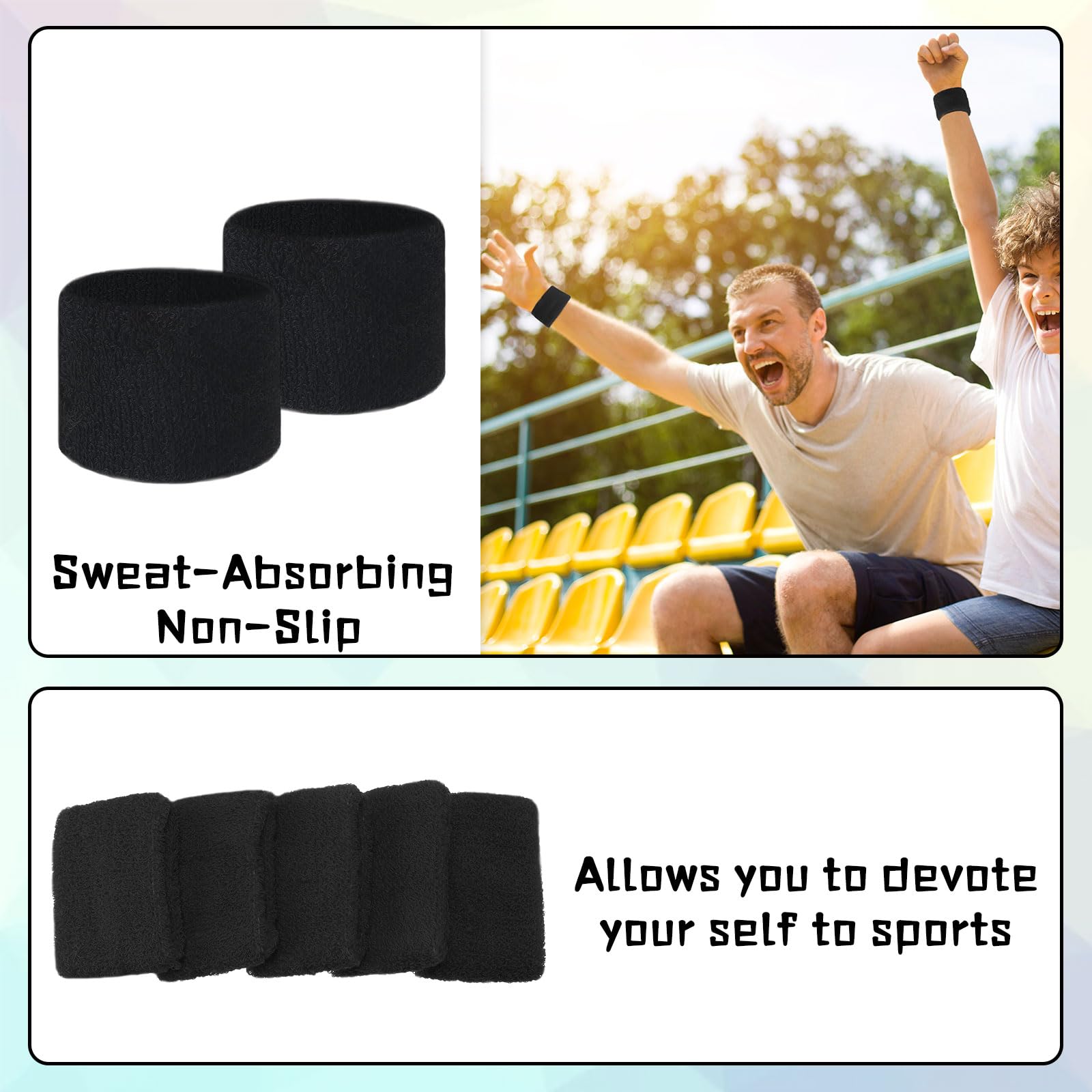 Snapklik.com : Lounsweer 72 Pcs Sweatbands Bulk For Summer Camp Teams ...