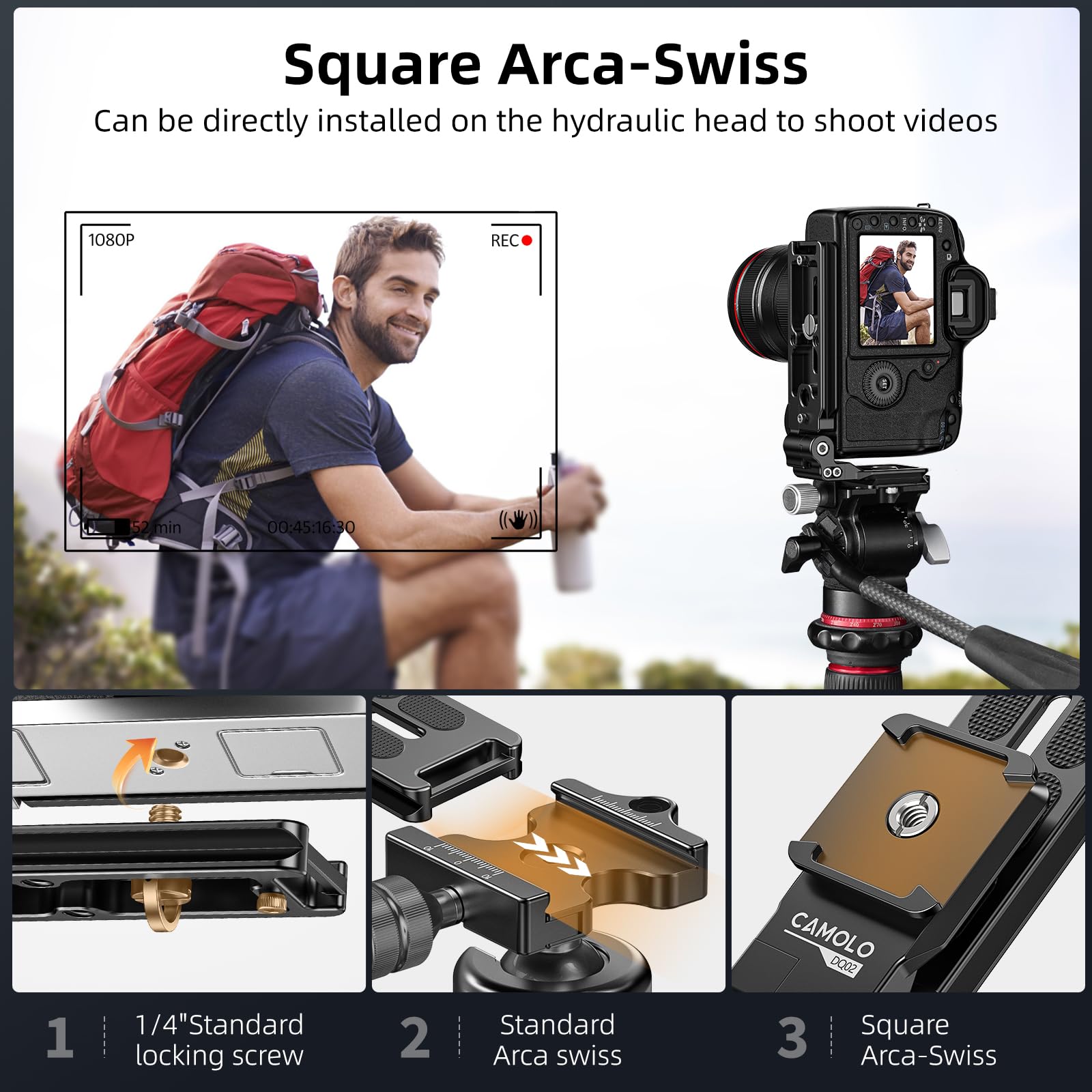Snapklik.com : DSLR Foldable Camera L Bracket,Square Arc-swiss For ...