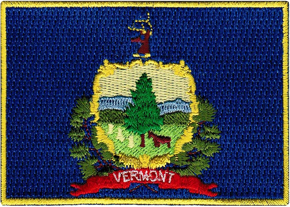 Amazon.com: Vermont State Flag Embroidered Patch Iron-On VT Emblem ...