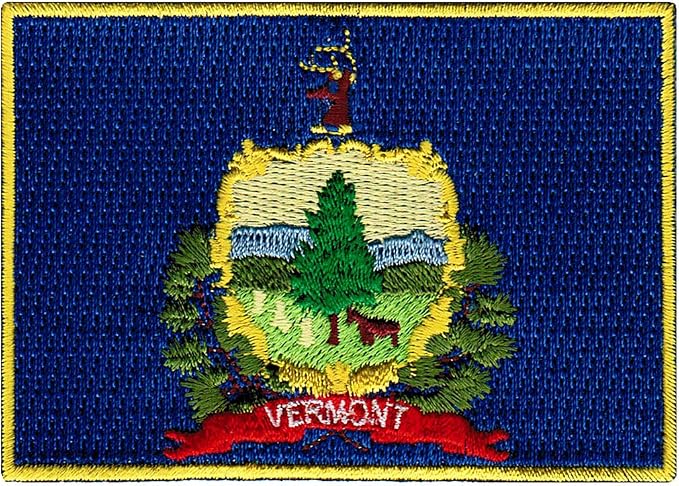 Amazon.com: Vermont State Flag Embroidered Patch Iron-On VT Emblem ...