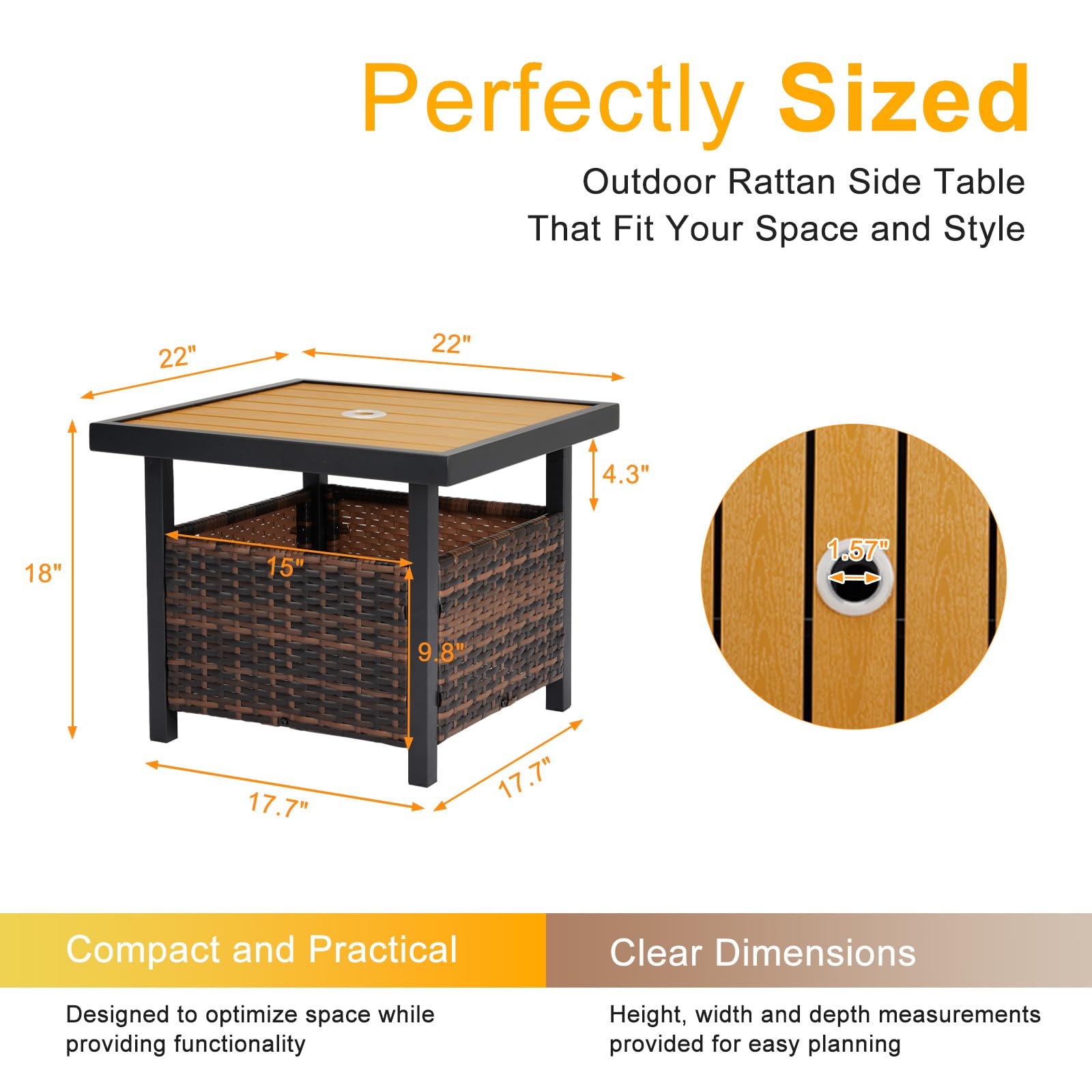 Snapklik.com : Outvita Outdoor Side Table