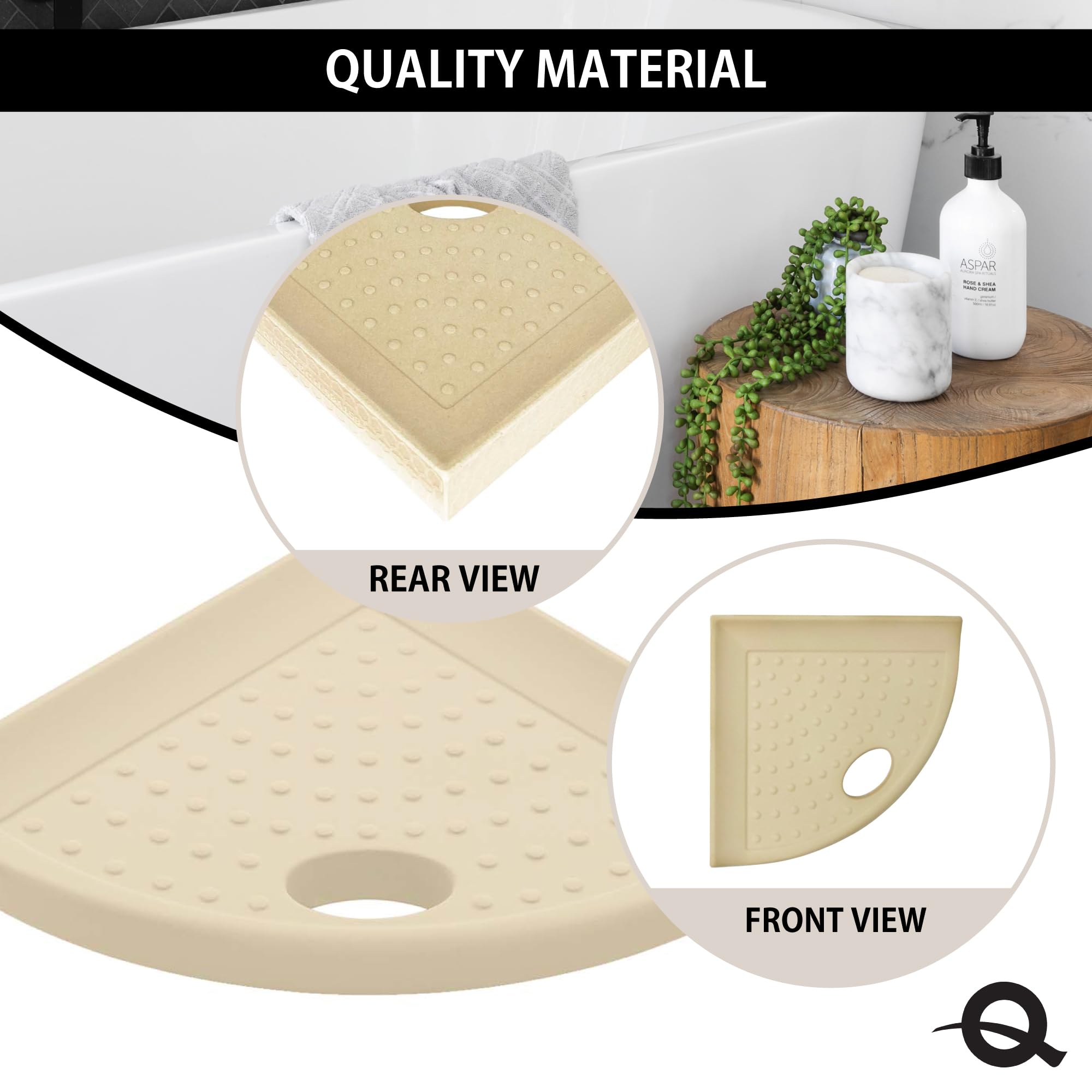 Snapklik.com : 5" Corner Shower Footrest, Retrofit Shaving Shelf For ...