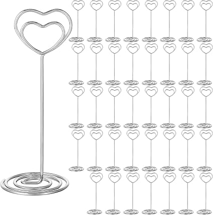 Amazon.com: 40Pcs Table Card Holders 3.46 Inch Photo Holders for Tables ...