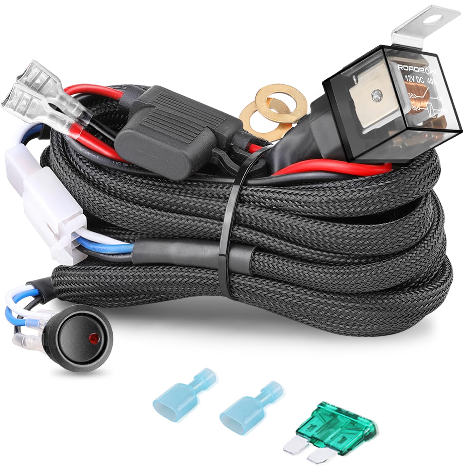 Amazon.com: Wiring Harness 1 Lead, LED Light Bar Wiring Harness Kit ...