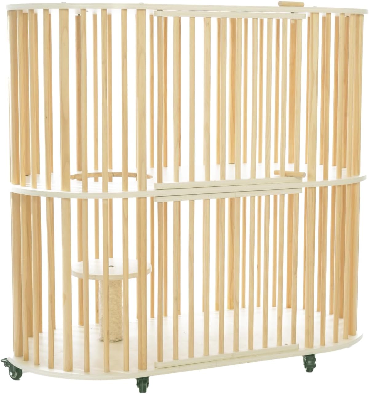 Amazon.com: Solid Wood Cat Cage, 40.9" Tall Double-Tier Cat Enclosures ...