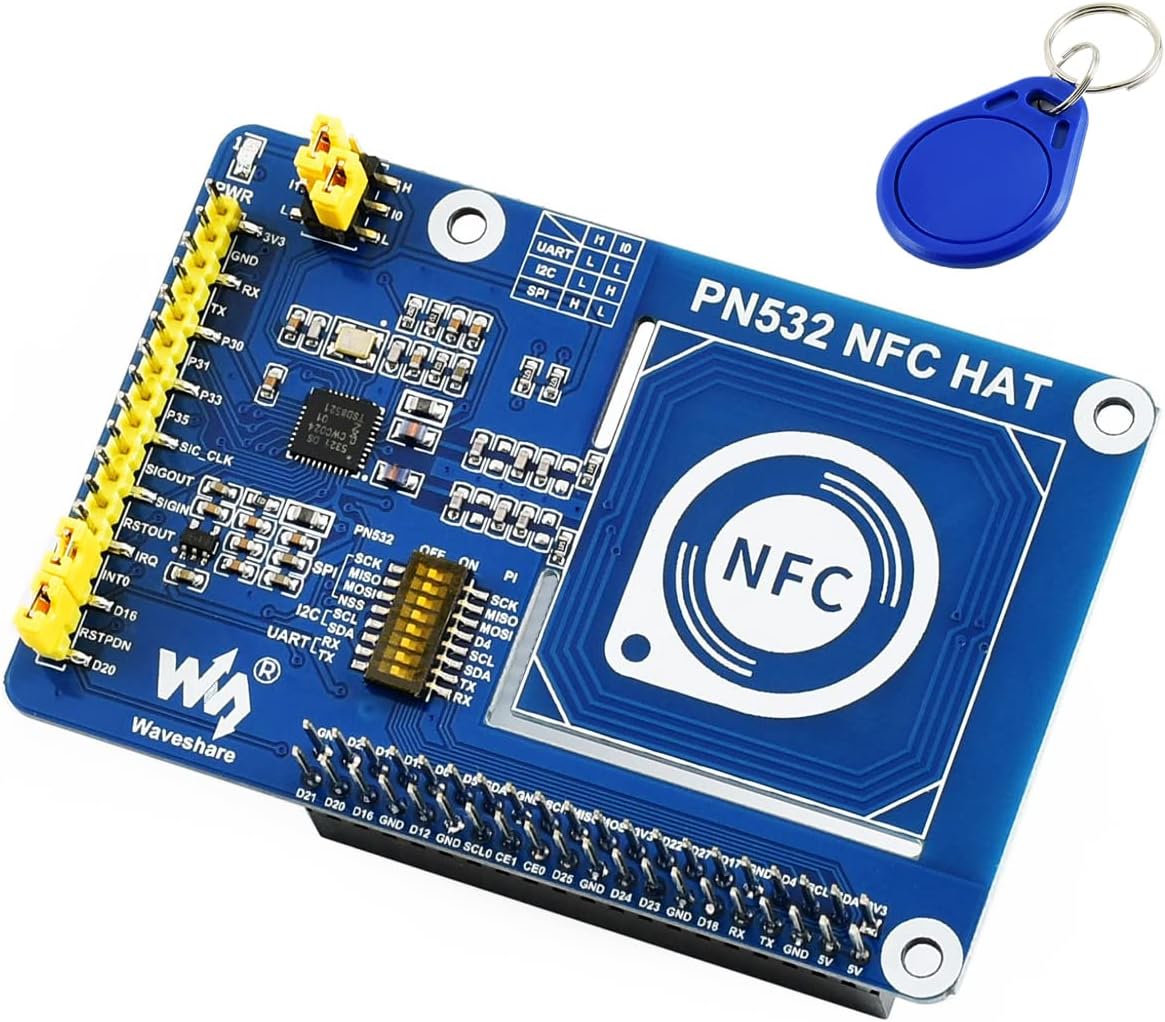 Amazon.com: Coolwell PN532 NFC HAT for Raspberry Pi I2C / SPI/UART ...
