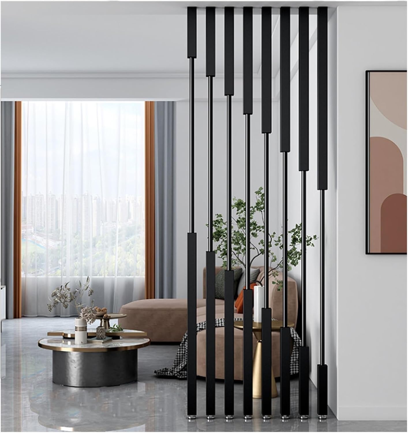 Amazon.com: Room Divider Columns Living Room 5ft 6ft 7ft 8ft Tall Room ...