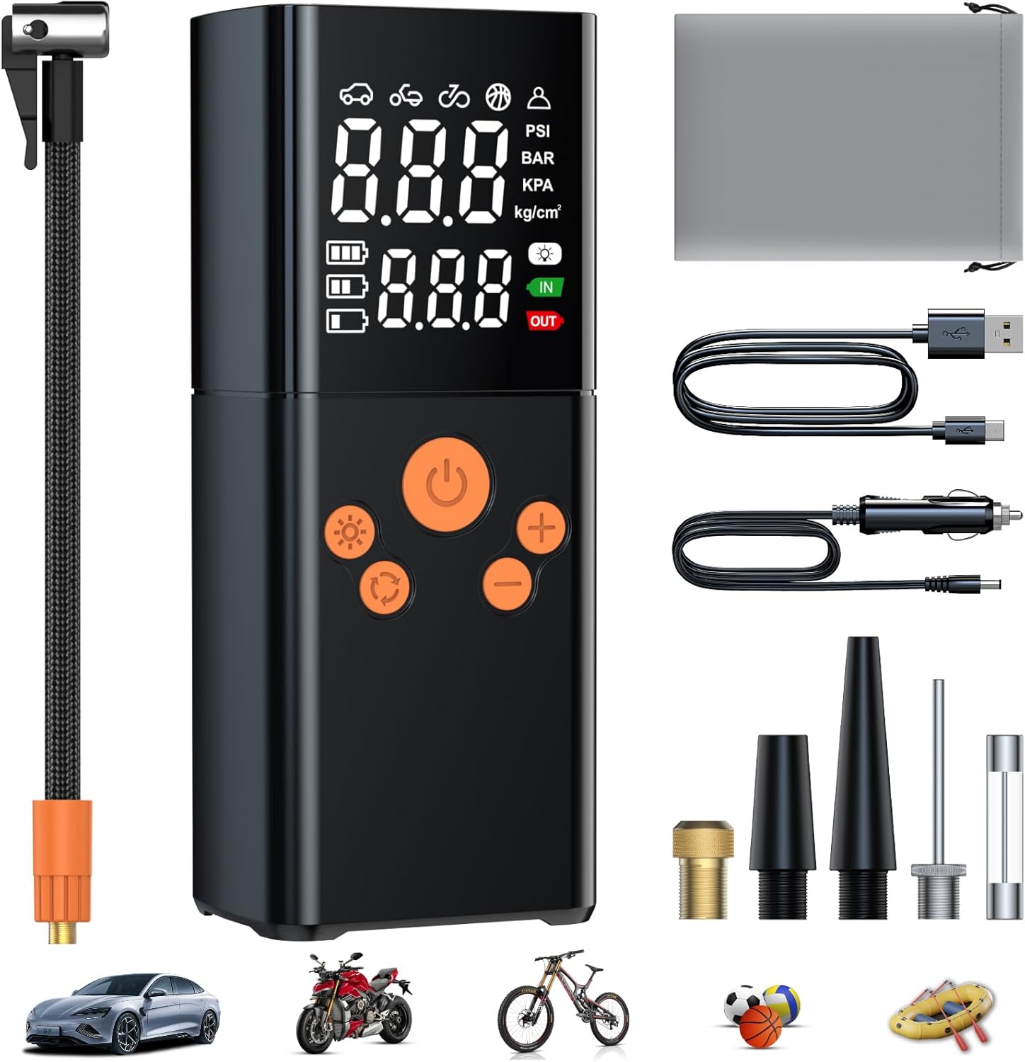 Amazon.com: SOMOLUX Tire Inflator Portable Air Compressor Smart Air ...