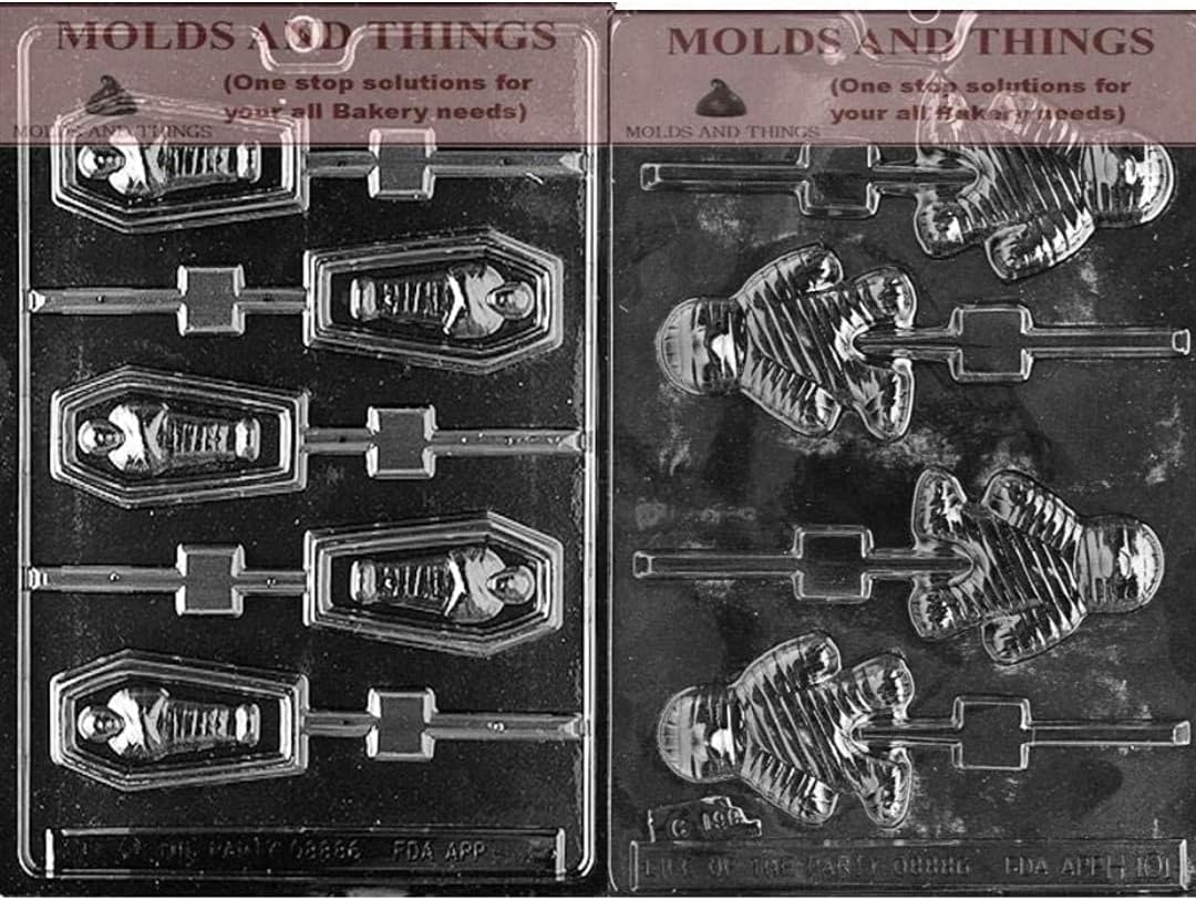 Amazon.com: CASKET WITH MUMMY Chocolate Candy Mold, Casket Lolly ...