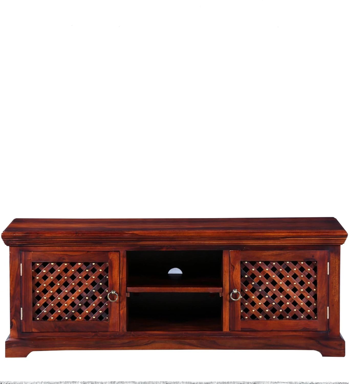 MADE WOOD Sheesham Wood TV Unit in Honey Finish : Amazon.in: Home & Kitchen