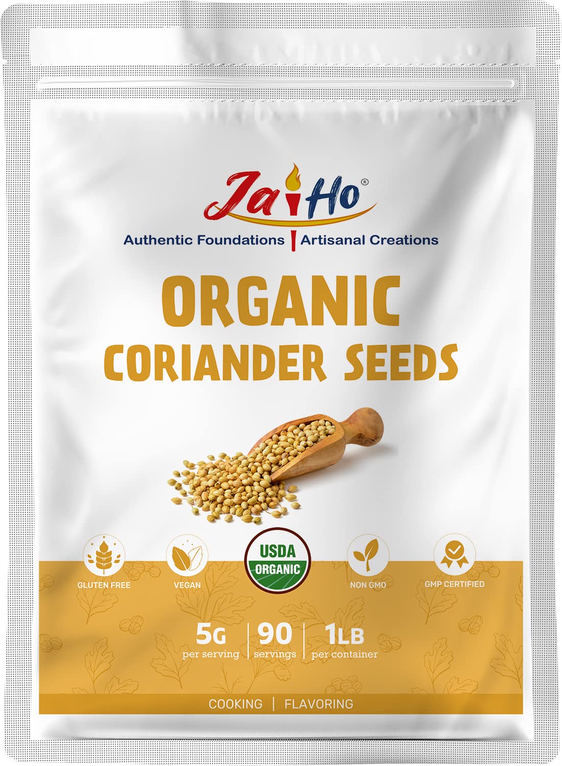 Amazon.com : Jai Ho Certified USDA Organic Whole Coriander Seeds – 1 LB ...