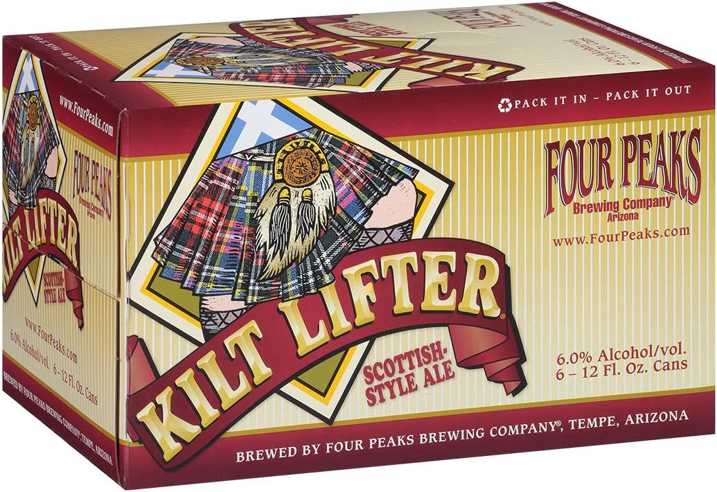 Amazon.com: Four Peaks Kilt Lifter Scottish Ale Cans, 6.0% Abv, 12 Oz ...