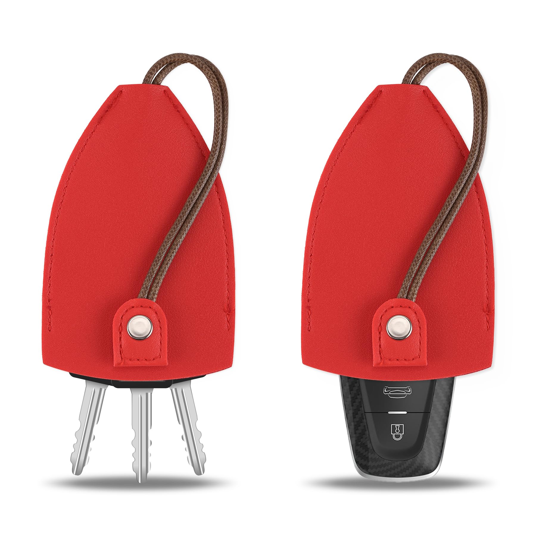 Amazon.com: Amiss 2PCS Car Key Case, PU Leather Creative Pull-Out ...