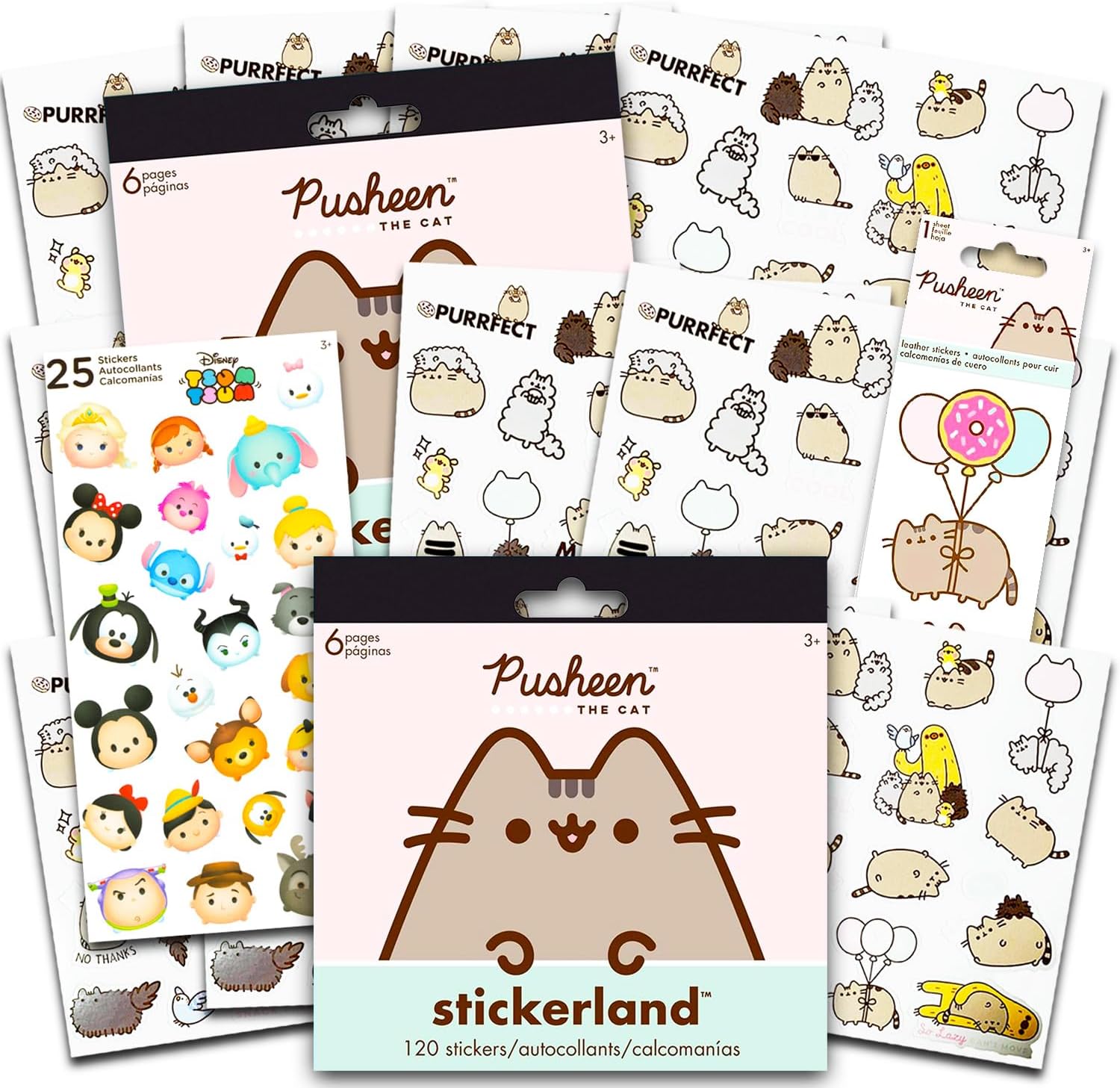 Amazon.com: Pusheen Cat Sticker Party Favors Set - Bundle with 240 ...
