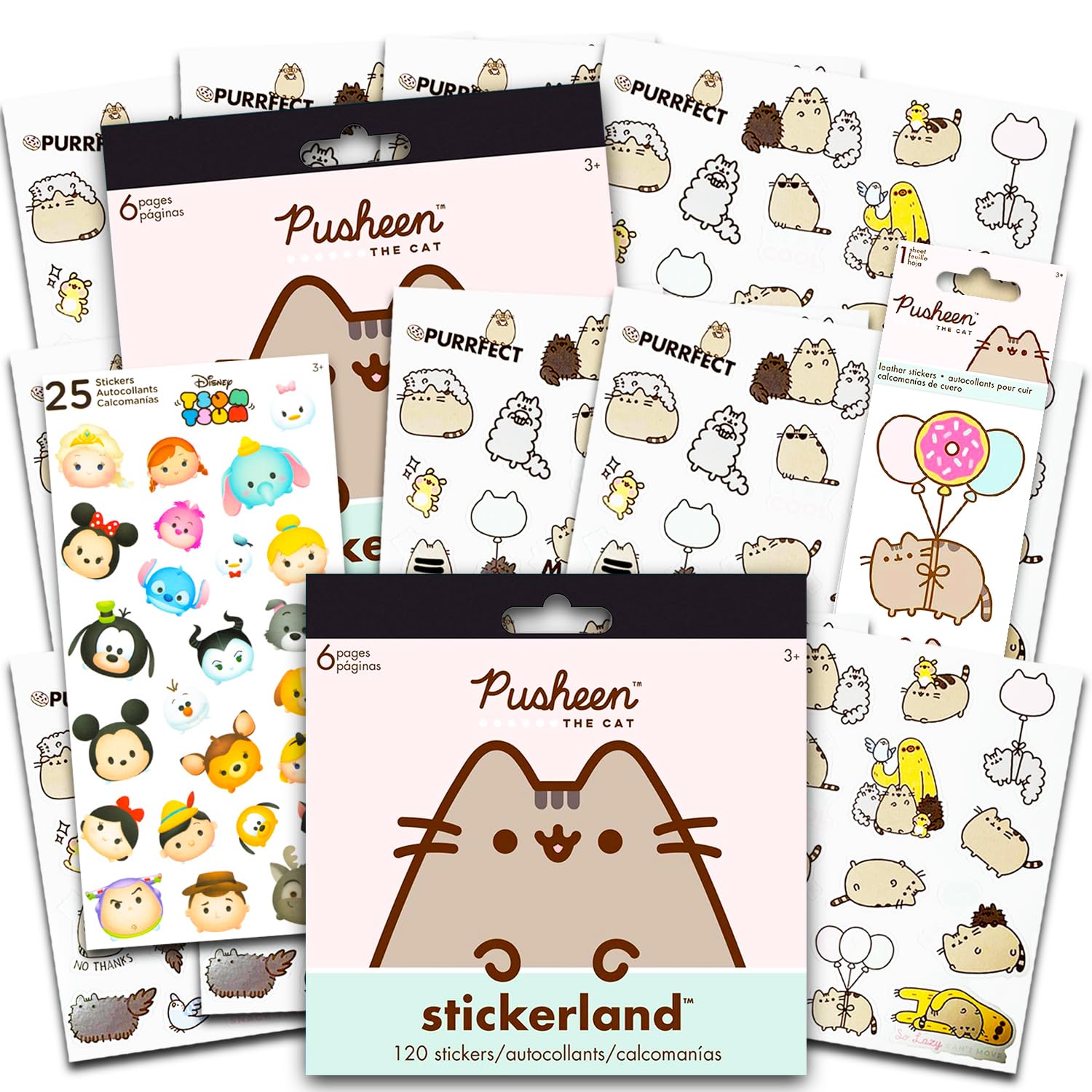Amazon.com: Pusheen Cat Sticker Party Favors Set - Bundle with 240 ...