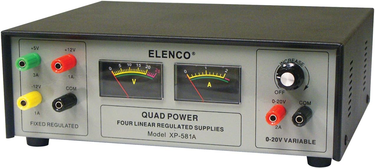 Amazon.com: Elenco Quad Power Solid-state DC Power Supply : Industrial ...