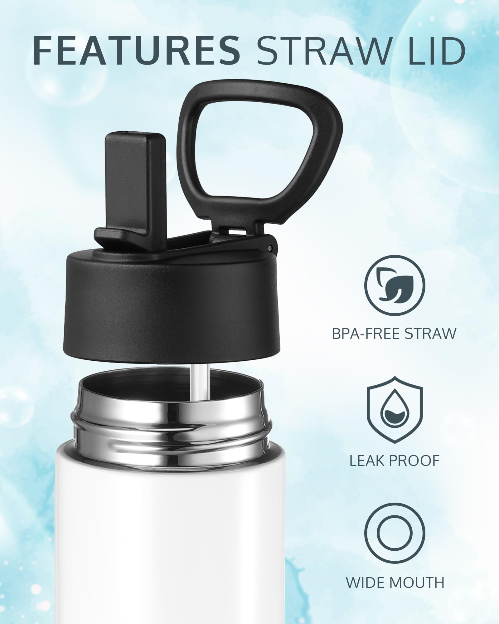 Snapklik.com : OFFNOVA 8 Pack Kid Sublimation Water Bottle Blanks