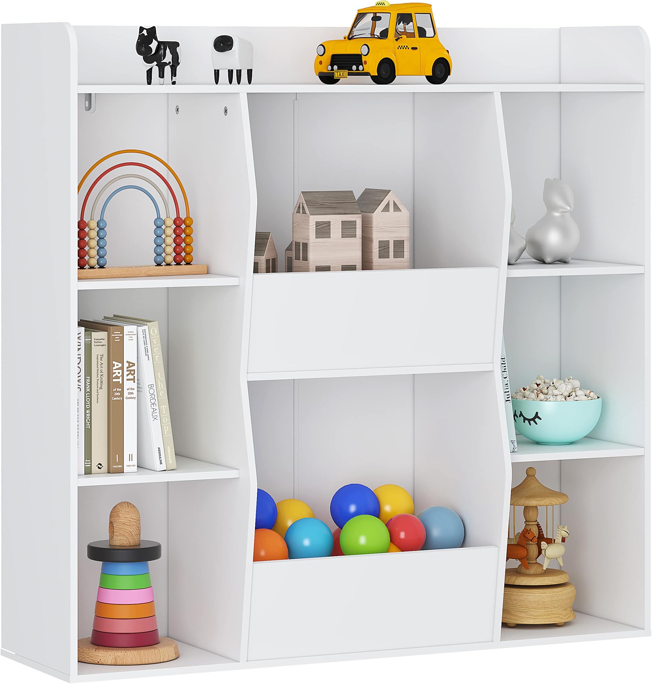 Amazon.com: Alkmaar Kids Bookshelf and Bookcase Toy Storage Multi Shelf ...