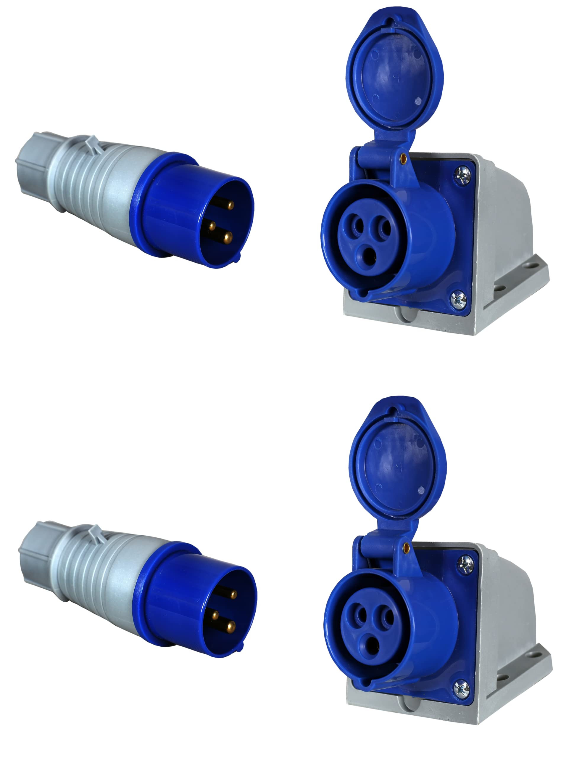 DECENT AIR SYSTEM® 220-250V IP44 Wall Mount Industrial Electric Plug ...