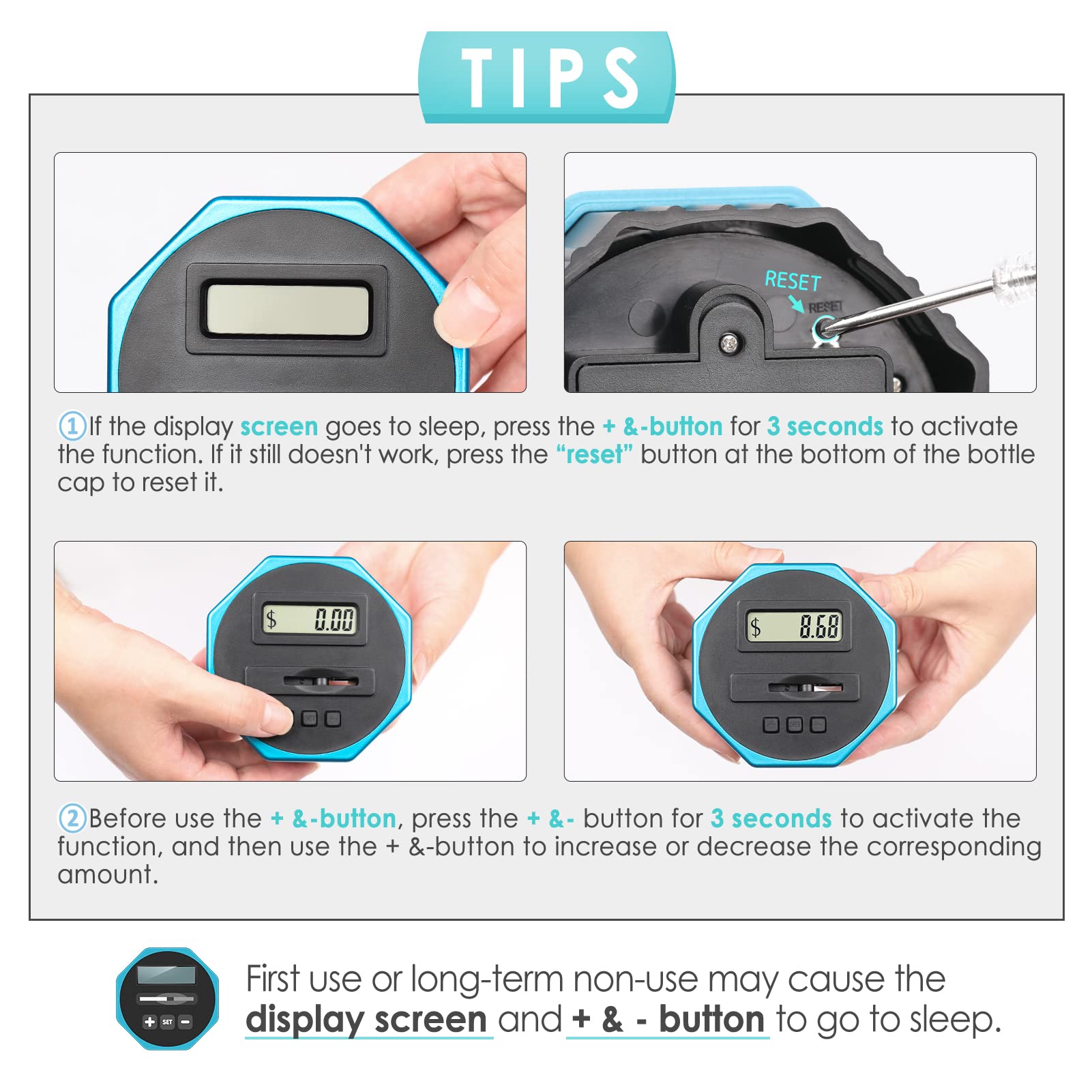 X-Large Piggy Bank for Adults Kids,Vcertcpl Digital Counting Coin Bank ...