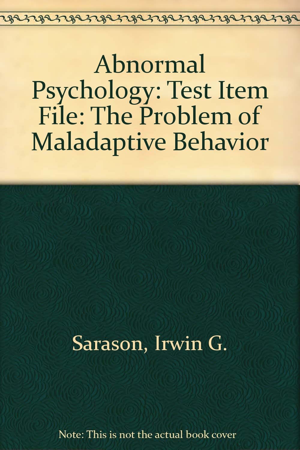 Amazon.com: Abnormal Psychology: The Problem of Maladaptive Behavior ...