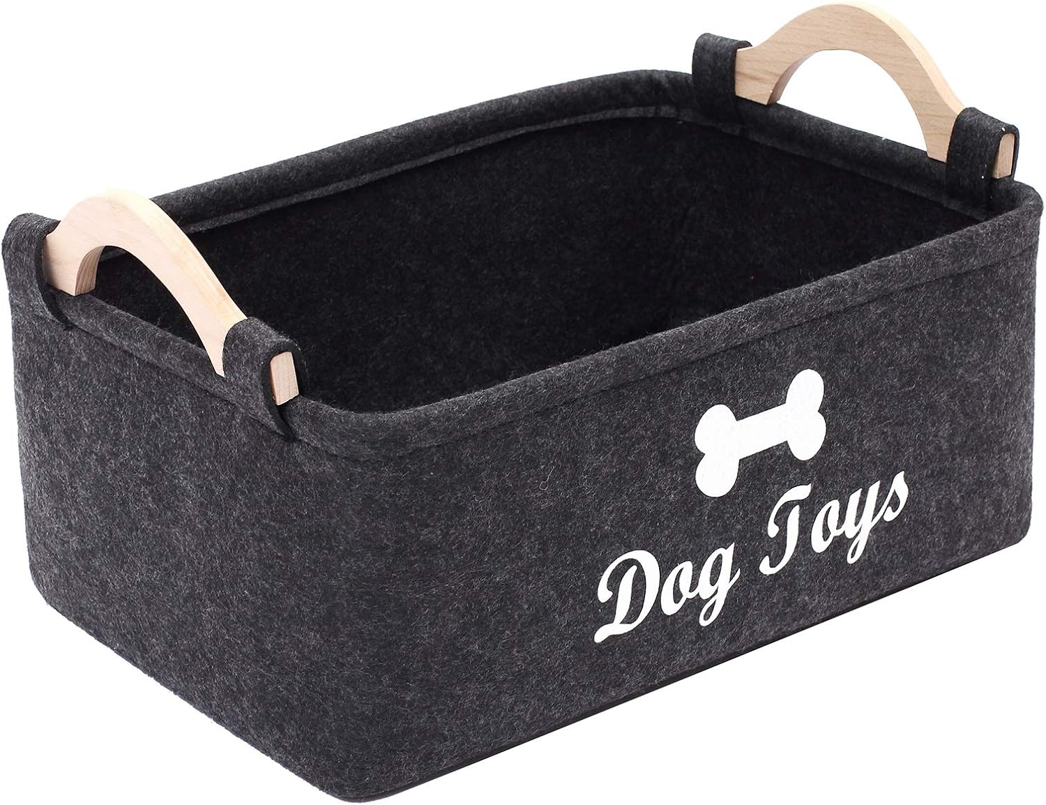 Xbopetda Fiber Soft Felt Dog Storage Basket Bin Organizer - Dog Toy Bin ...