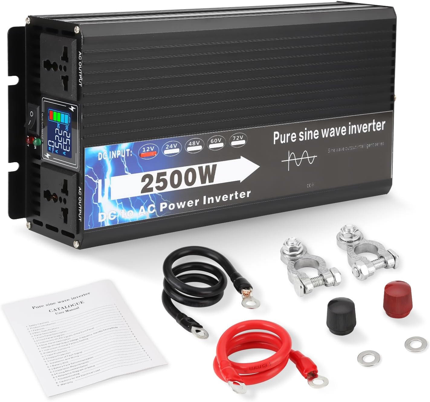 Amazon.com: JJN Power Inverter 2000 Watt Modified Sine Wave Inverter 12V to 110V Converter for ...
