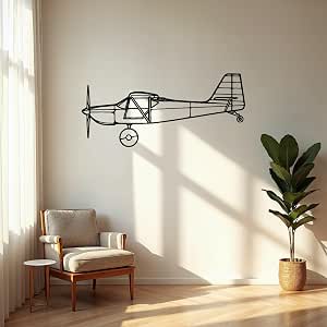 Amazon.com: Kitfox 5 Airplane Silhouette Metal Wall Art, Home Decor ...