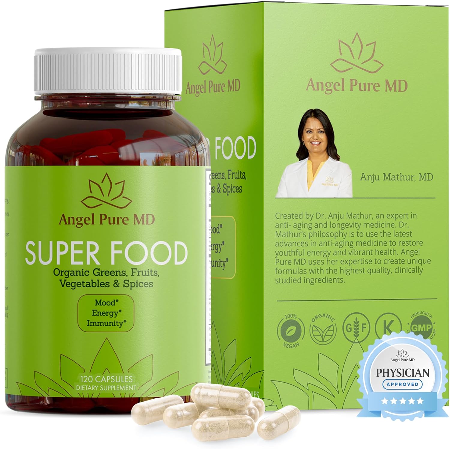 Amazon.com: Angel Pure MD Premium Super Food Fruits and Veggies ...