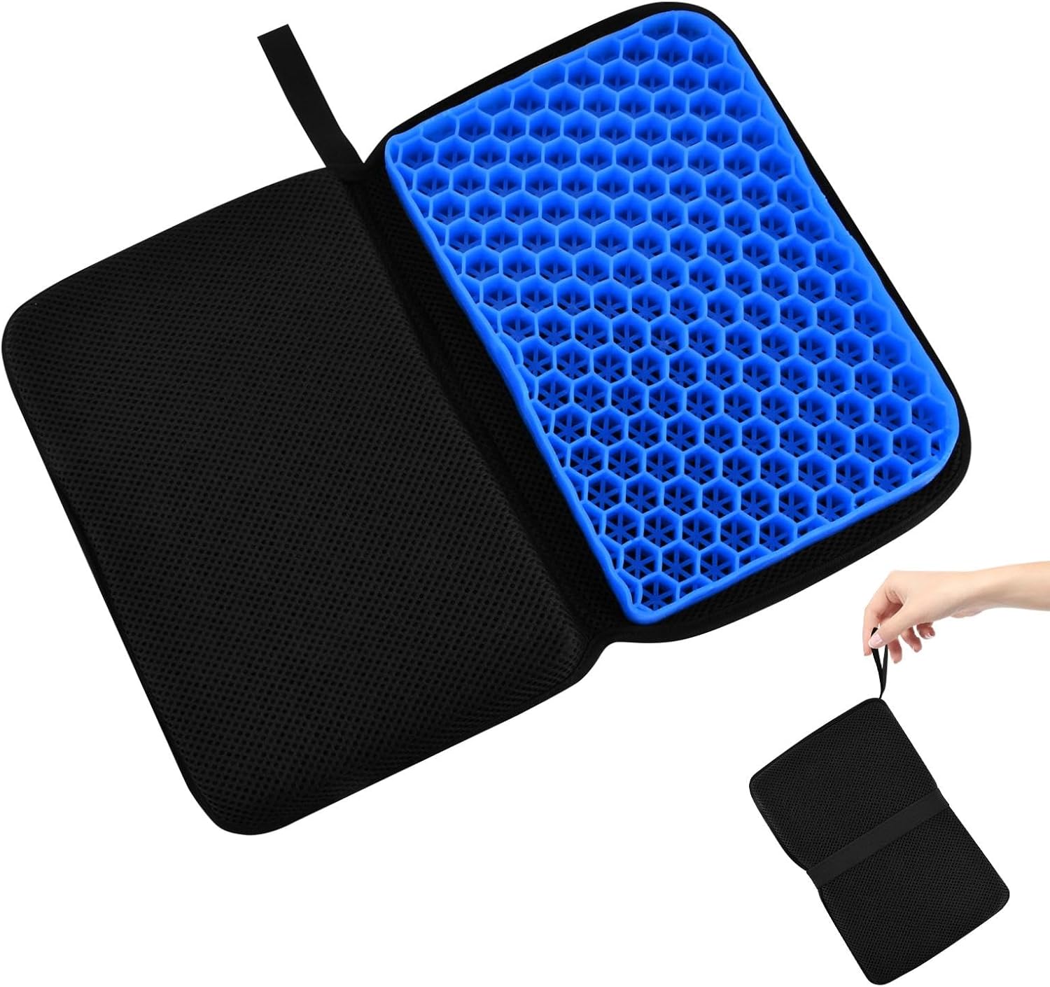 Amazon.com: JIANWEI Portable Gel Seat Cushion, Foldable Gel Car Seat ...