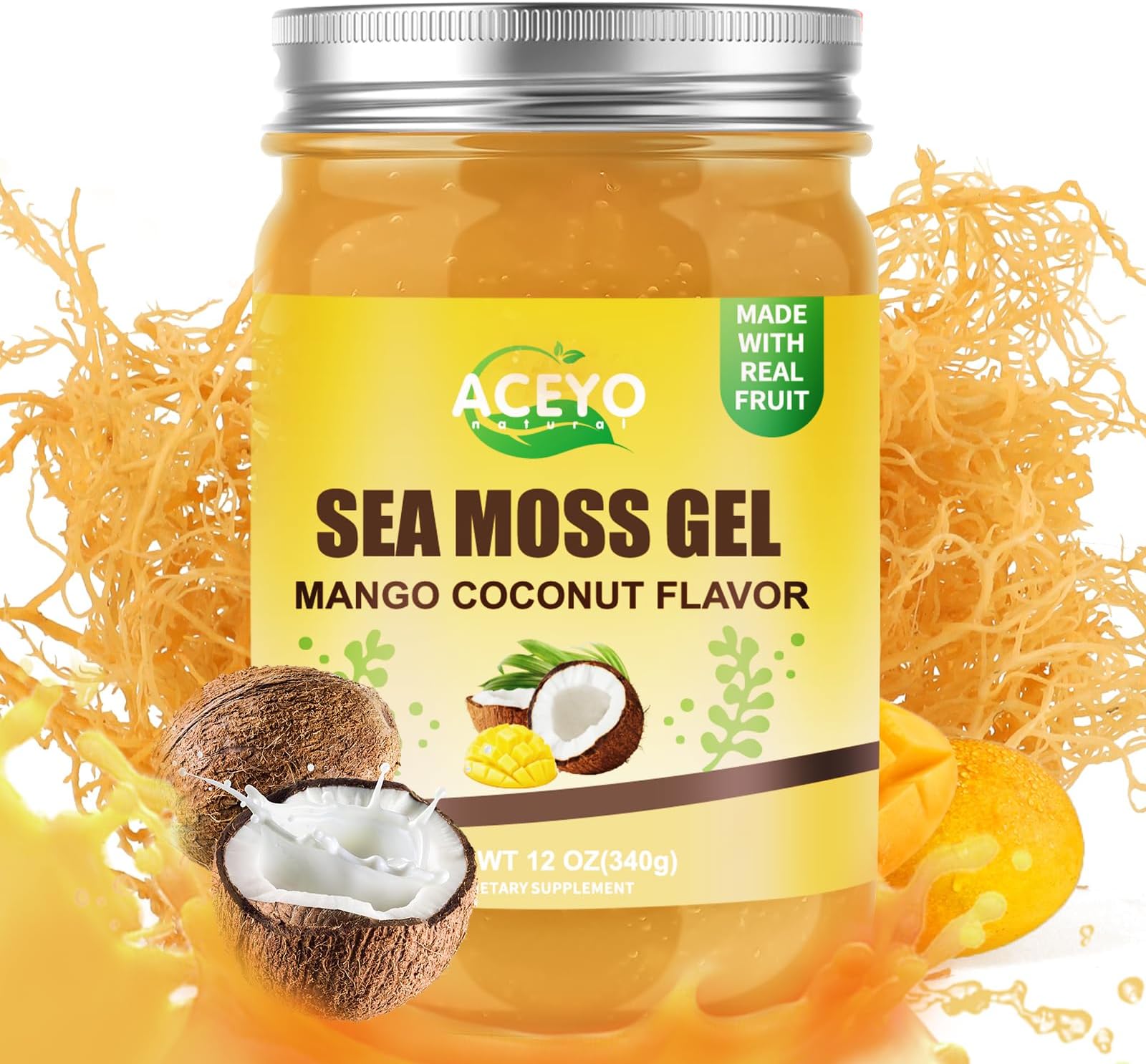 Amazon.com: (18 OZ) Irish Sea Moss Gel Organic Raw Vegan Grape Flavor ...