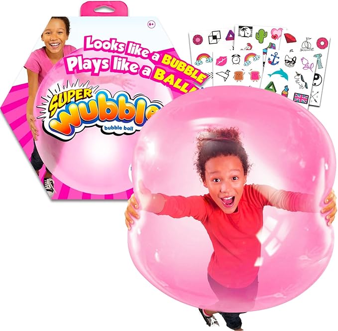 Amazon.com: Wubble Bubble Ball Pink - Bundle with Pink Super Bubble ...